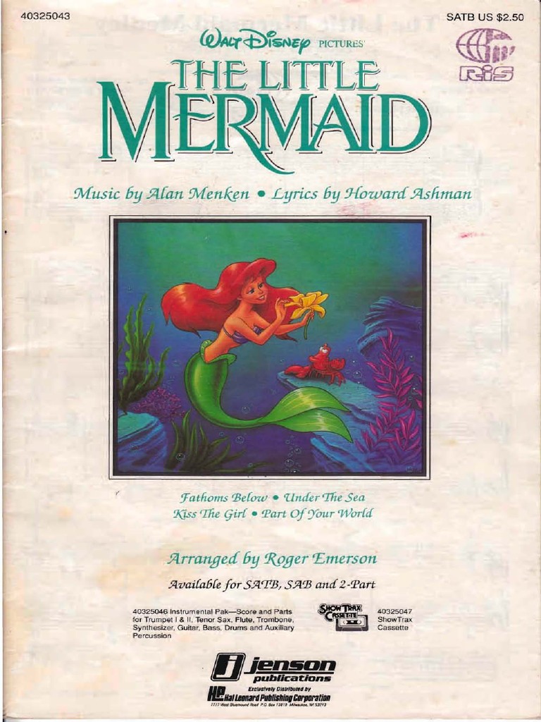 Walt Disney's Little Marmaid - Medley - SATB PDF | PDF | Musical ...