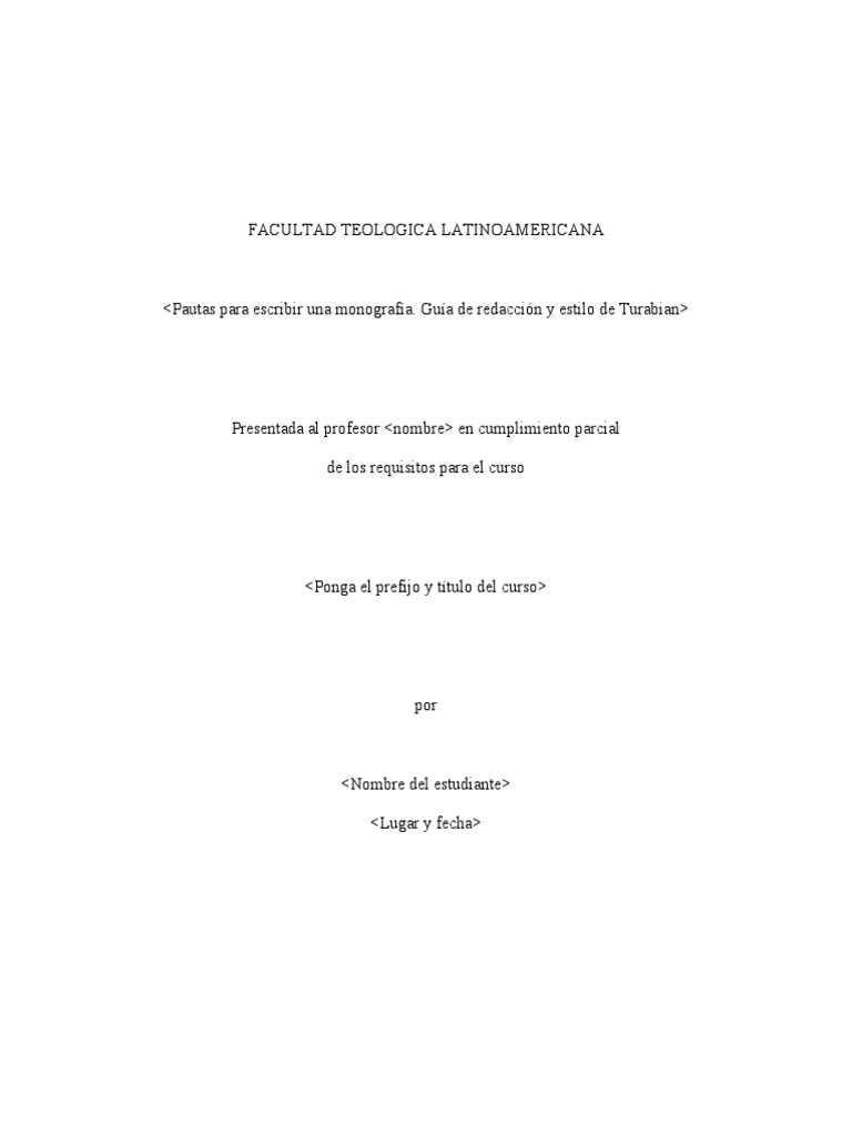 Guía de Redacción y Estilo de Turabian | PDF | Diez Mandamientos | Biblia