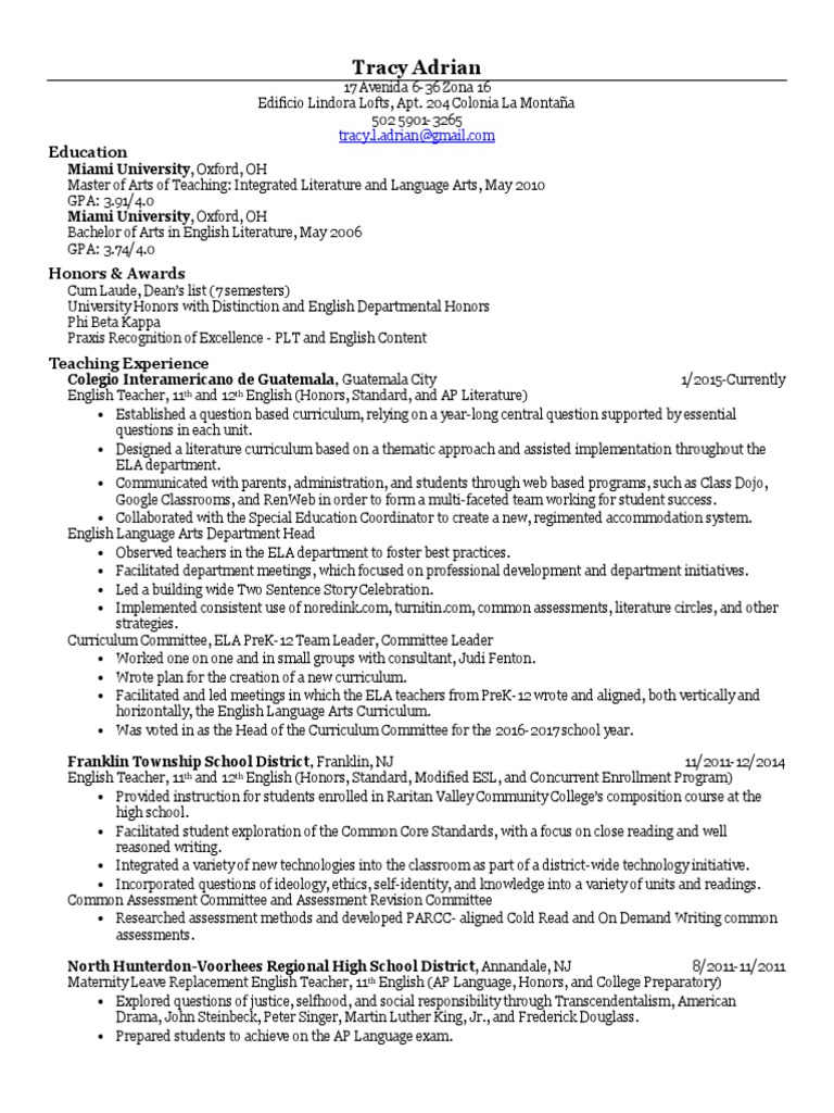 Adrian Resume | PDF | Educational Assessment | Differentiated Instruction