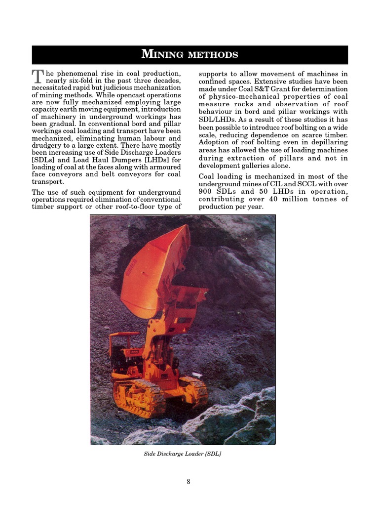 Mining Methods PDF | PDF | Coal Mining | Mining