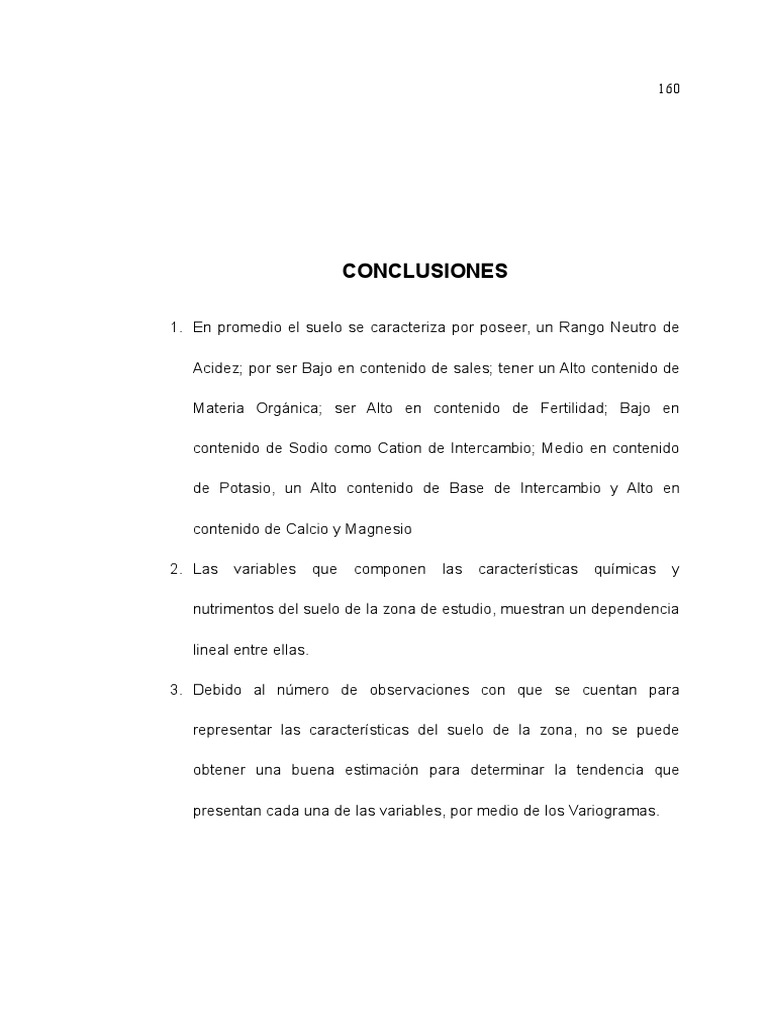 Conclusiones Fin | PDF | Suelo | Potasio