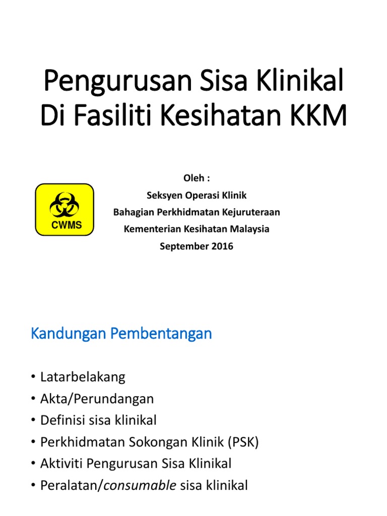 Pengurusan Sisa Klinikal | PDF