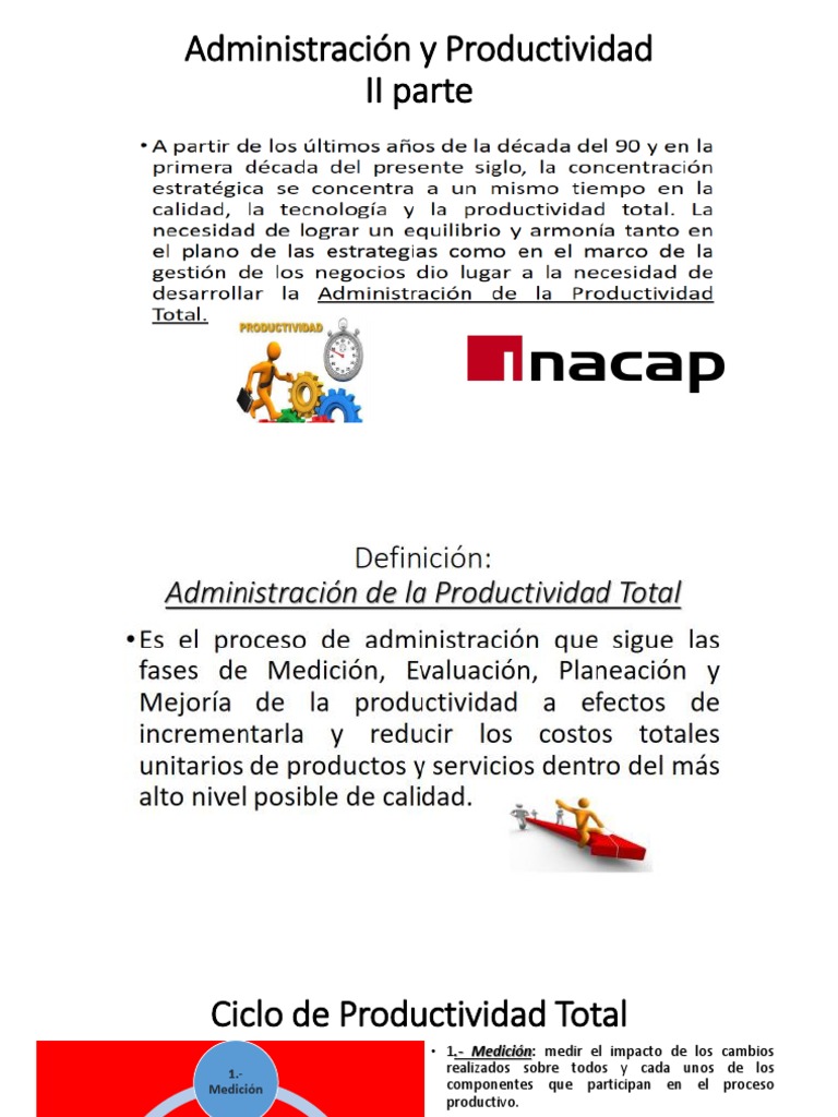 Administración de La Productividad Total | Télécharger gratuitement PDF ...