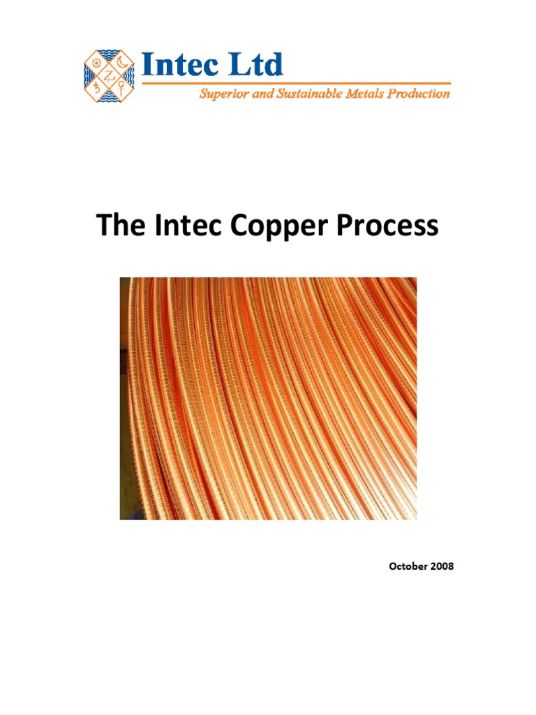 Intec Copper Process Overview | PDF | Copper | Silver