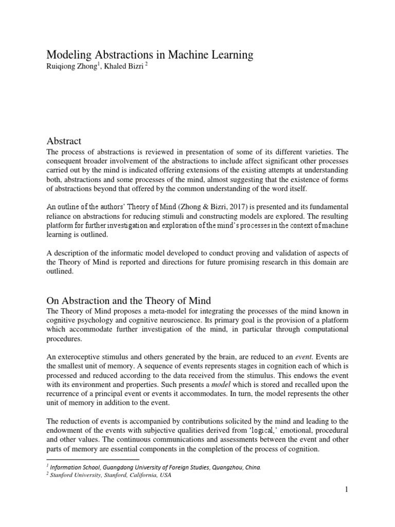 Modeling Abstractions in Machine Learning - 02-28-2017 | PDF ...