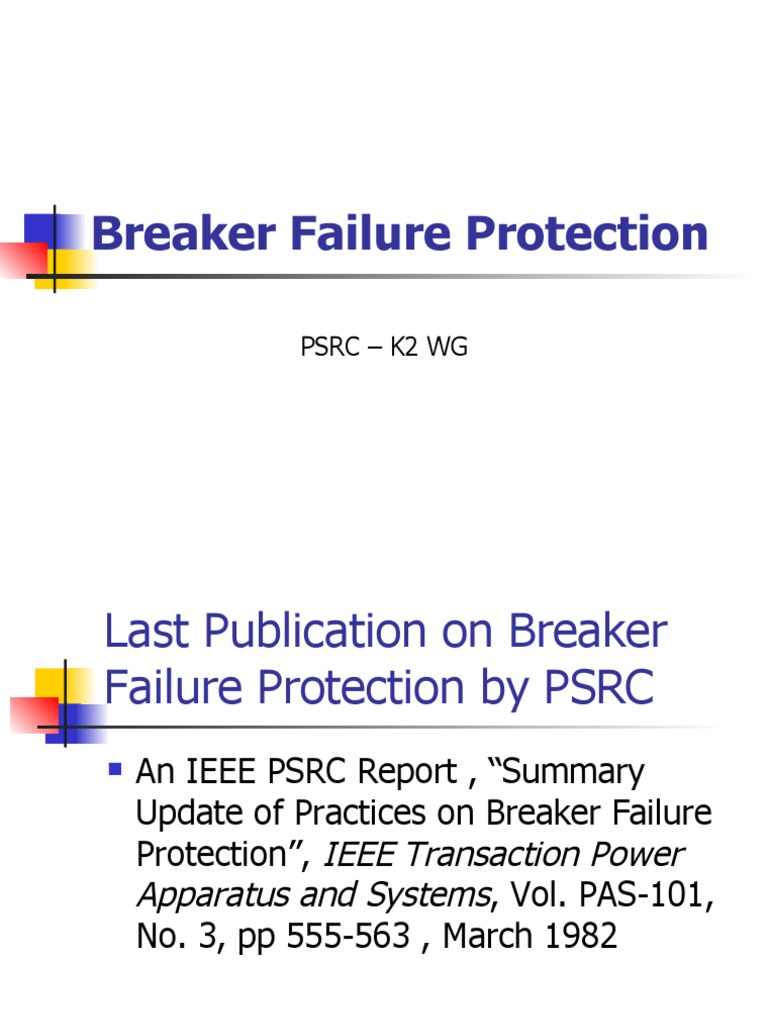 Breaker Failure Protection | Download Free PDF | Relay | Electromagnetism