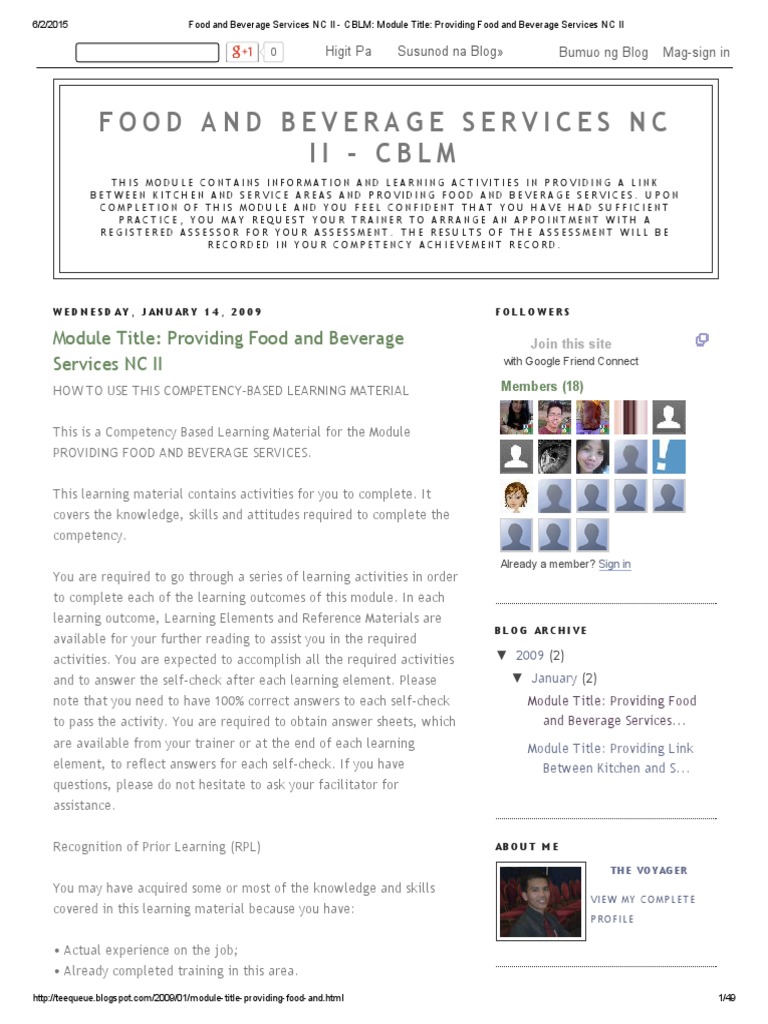 Providing Food and Beverage Services | PDF | Tableware | Waiting Staff