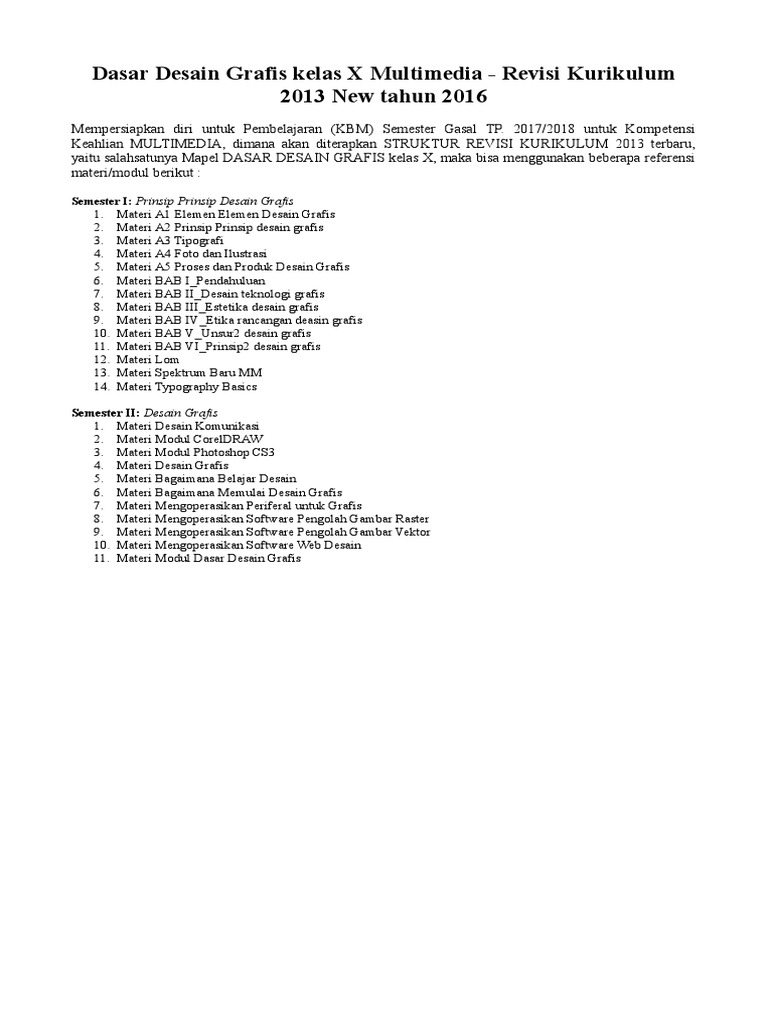 Dasar Desain Grafis Kelas X Multimedia | PDF | Seni