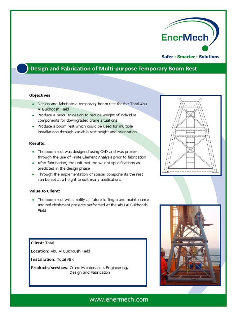 Versatile and Modular Temporary Boom Rest Streamlines Crane Maintenance ...