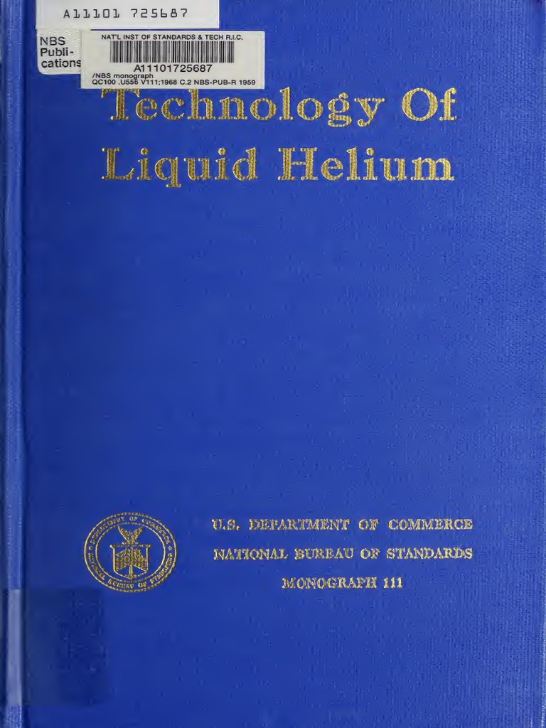 NBS Monograph | PDF | Helium | Industrial Gases