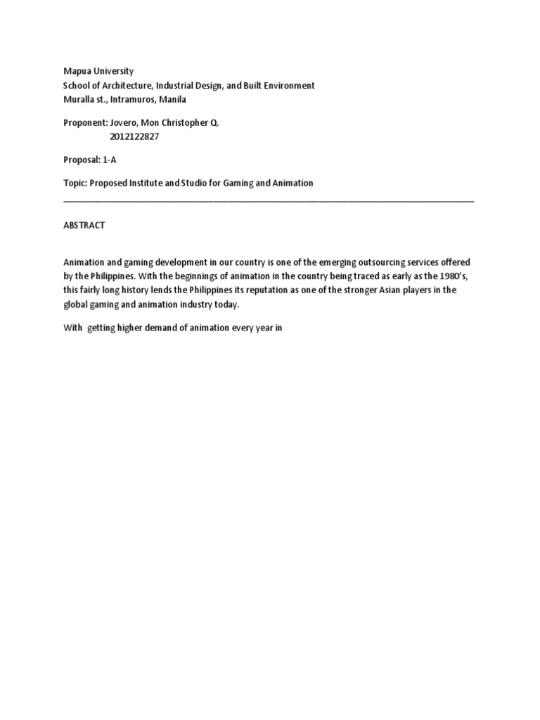 Mapua University Thesis 1 | PDF