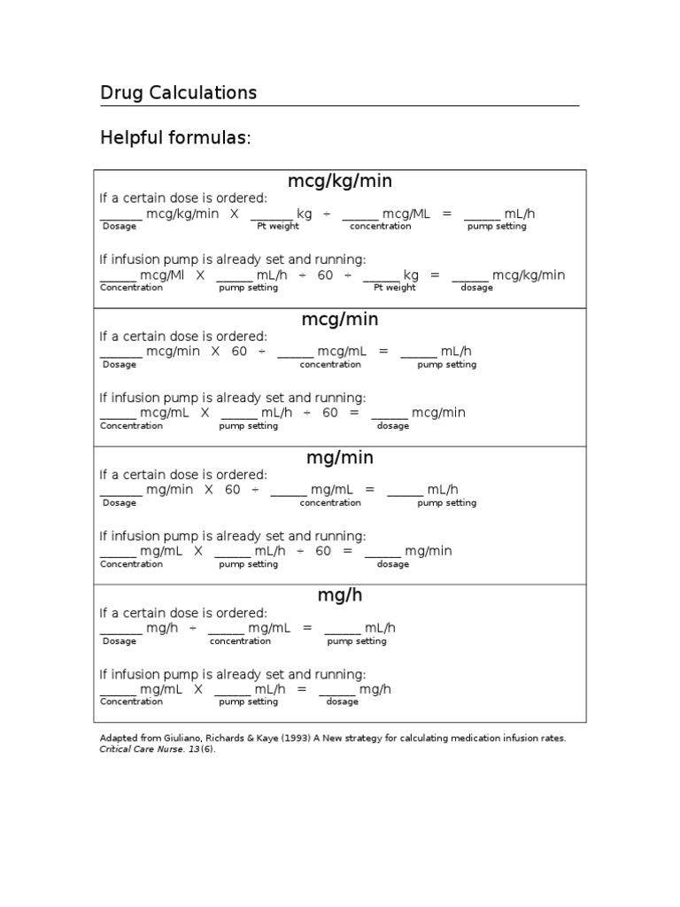 Drug Calculations II | Dose (Biochemistry) | Kilogram