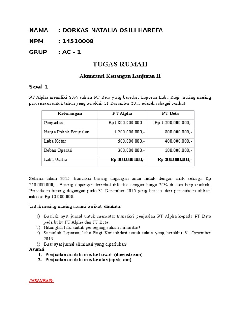 Tugas AKL Dorkas | PDF