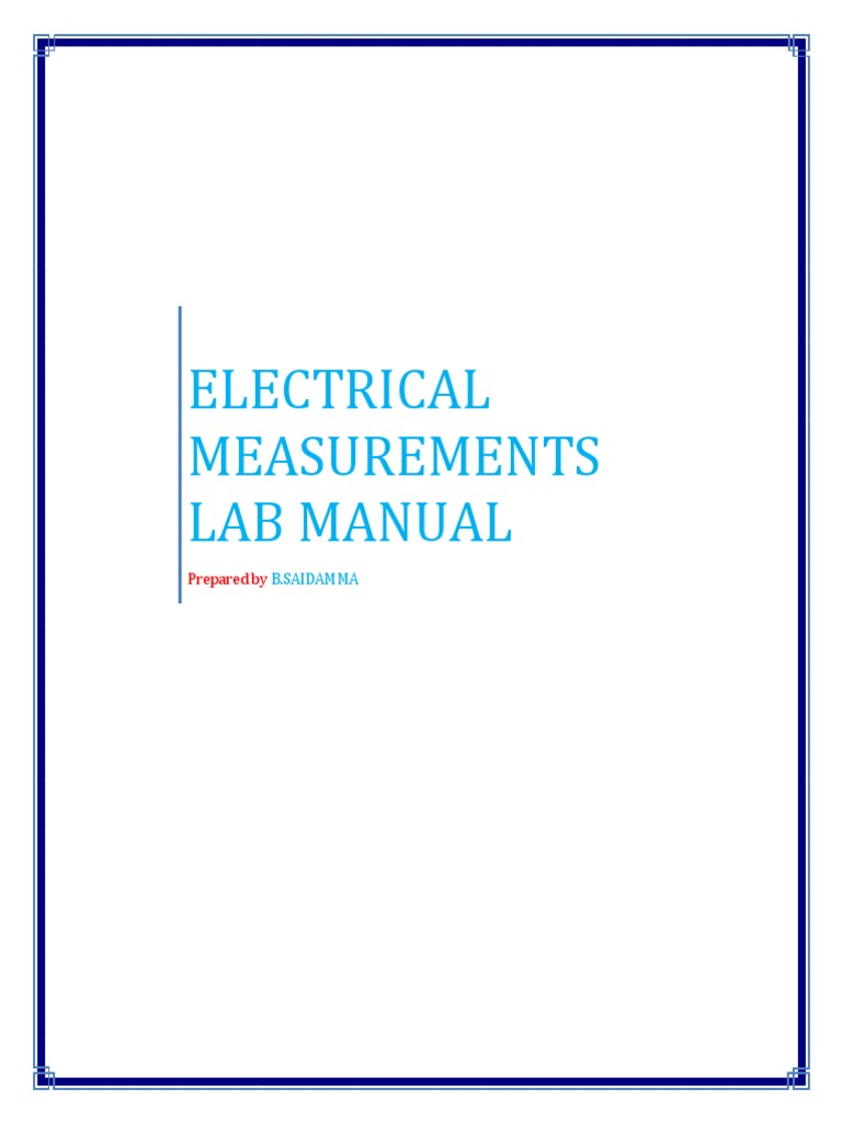 Electrical Measurements Lab | PDF | Electric Power | Power (Physics)
