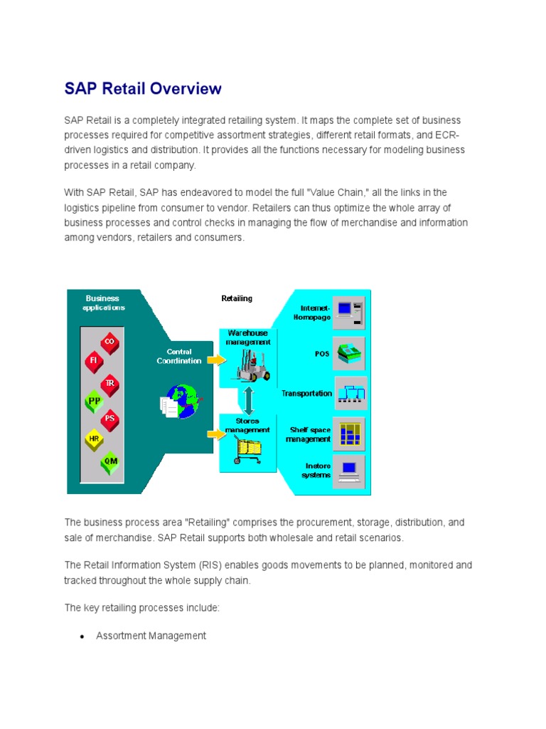 SAP Retail Overview | PDF | Retail | Merchandising