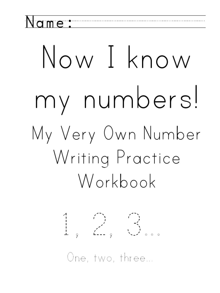 123 Numbers Writing Workbook | PDF