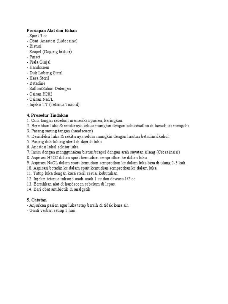 Prosedur Cross Insisi | PDF