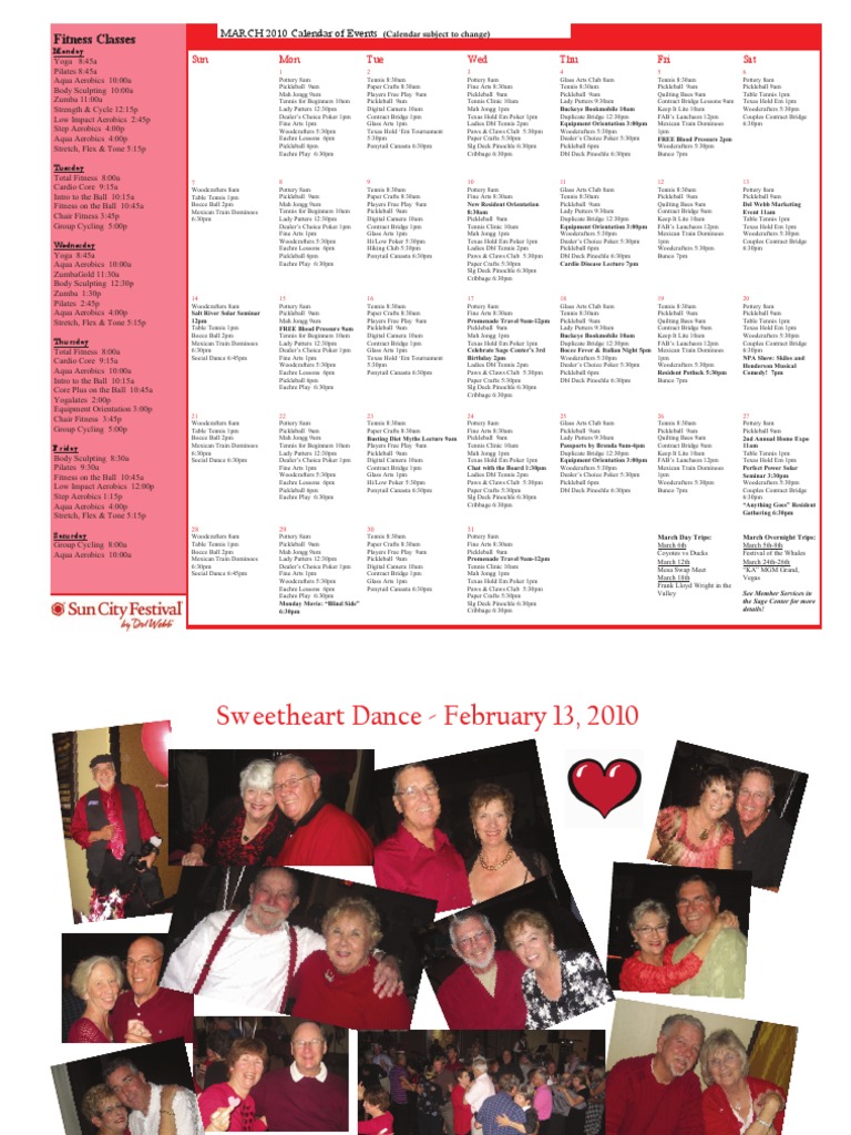 March 2010 Events Calendar | PDF