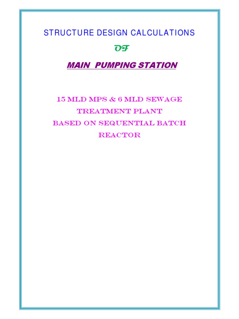 Design Folder Main Pumping Station | PDF | Strength Of Materials ...