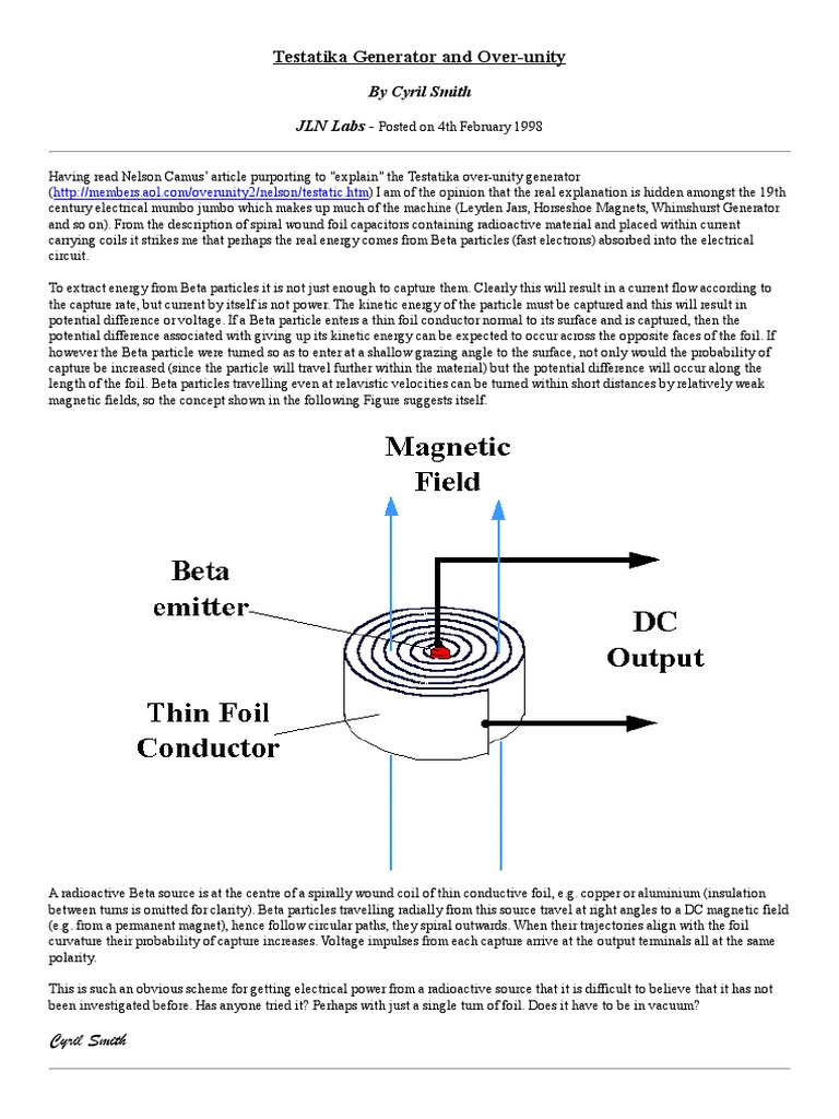 Testatika Generator and Over-unity | Electric Generator | Voltage