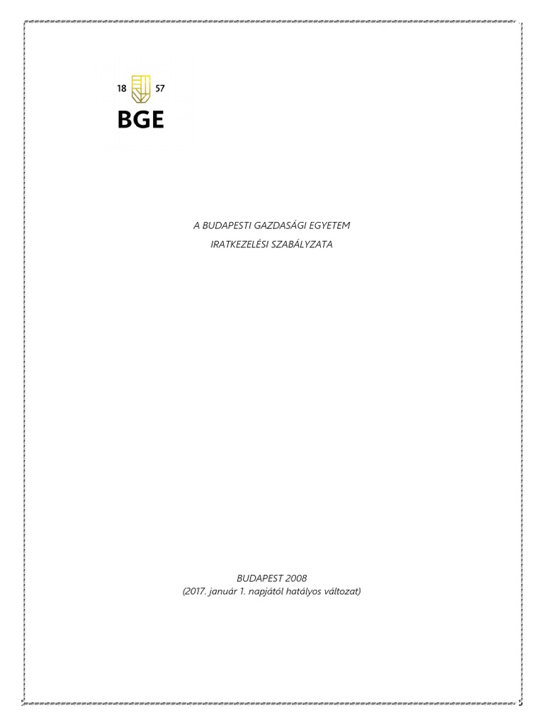 Iratkezelesi BGE | PDF