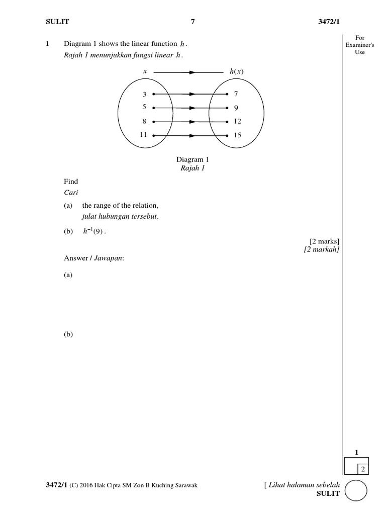 2016 SPM Addmath Sarawak p1 | PDF | Mathematical Analysis ...
