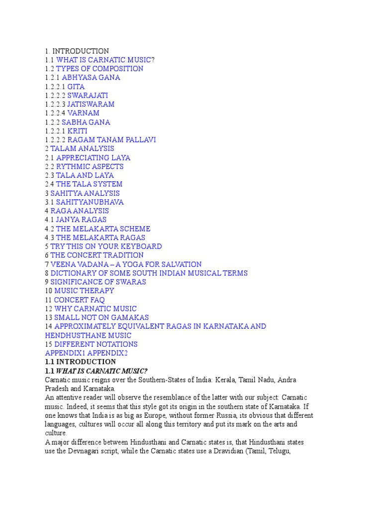 Carnatic Music | PDF | Classical And Art Music Traditions | Classical Music