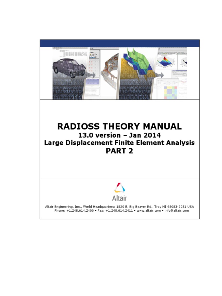 RADIOSS Theory Manual Overview | PDF | Yield (Engineering) | Viscoelasticity