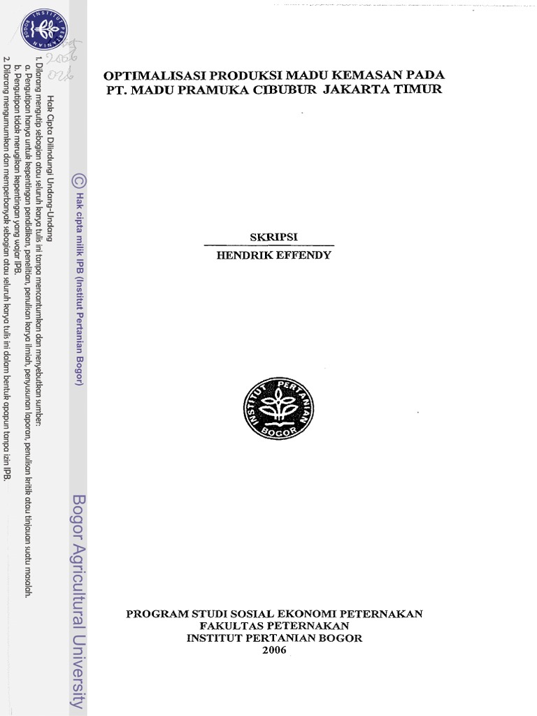 Madu PT Pramuka | PDF