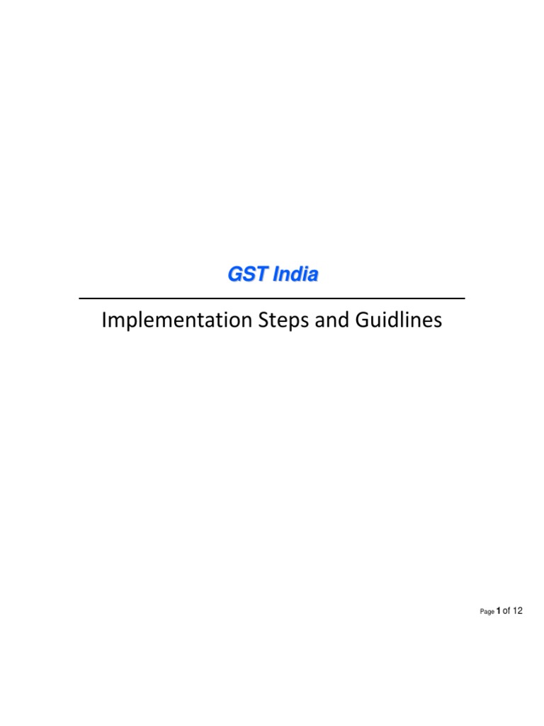 GST India | PDF | Value Added Tax | Taxes