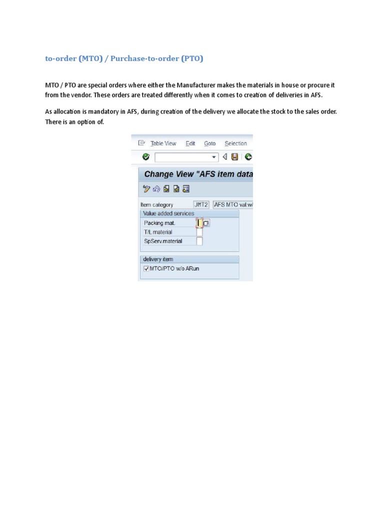 To-Order (MTO) / Purchase-To-Order (PTO) | PDF | Computers