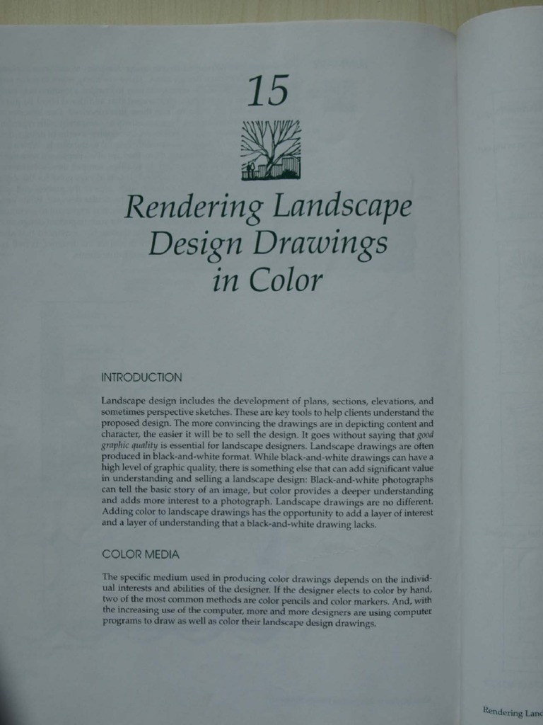 Rendering Landscape Design Drawing in Color | PDF