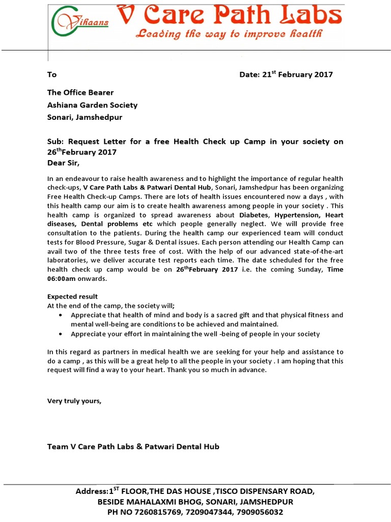 Health Check Up Camp | PDF