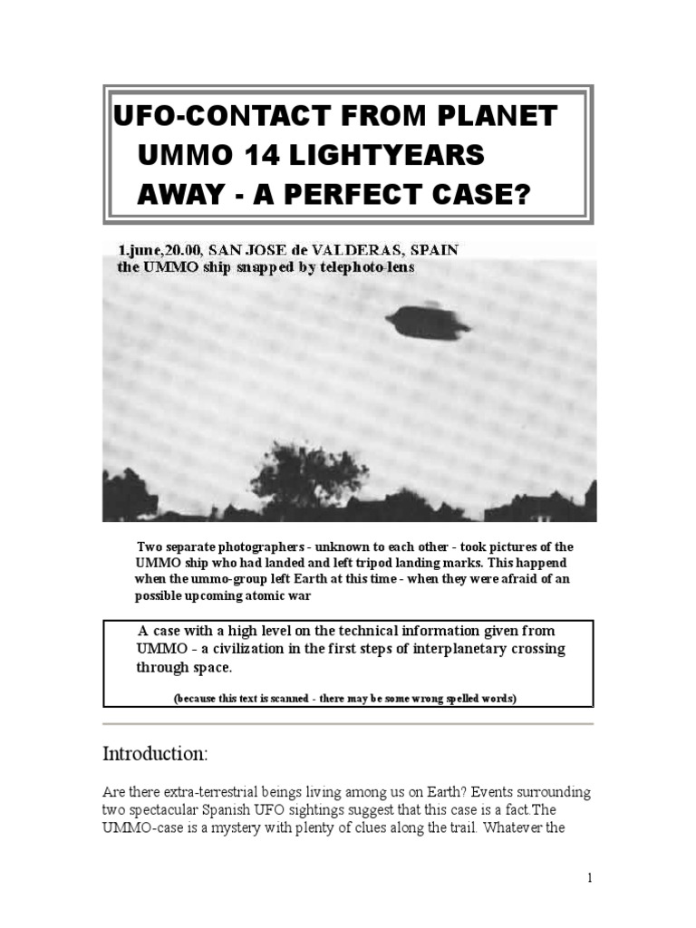 Ufo Contact From Planet Ummo PDF | PDF | Unidentified Flying Object ...