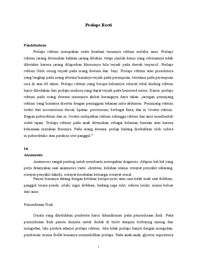 Prolaps Recti | PDF