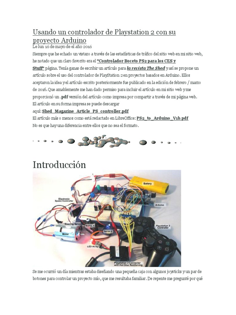 Usando Un Controlador de Playstation 2 Con Su Proyecto Arduino | PDF ...