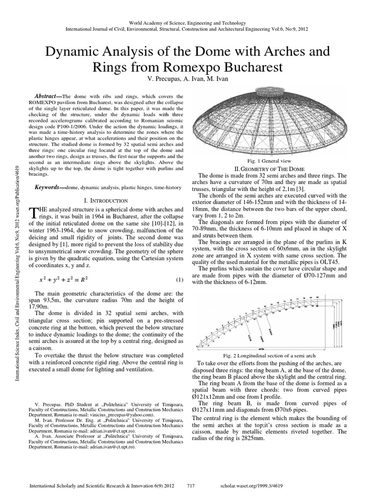 Dynamic Analysis of Dome | Dome | Truss