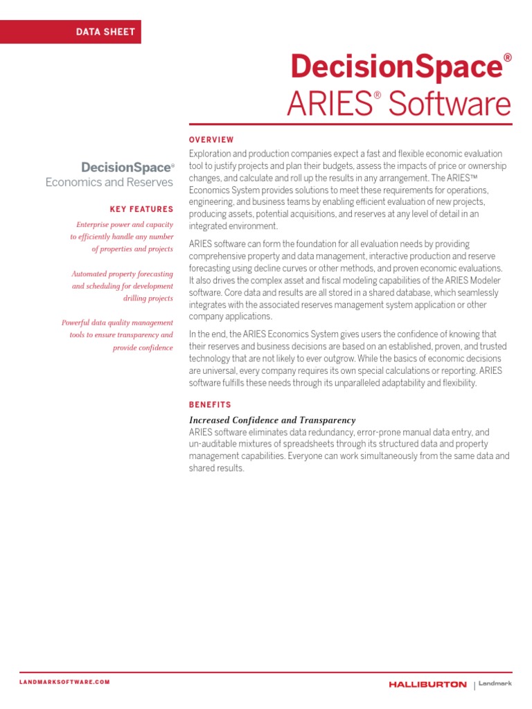ARIES Software Datasheet | Microsoft Access | Databases
