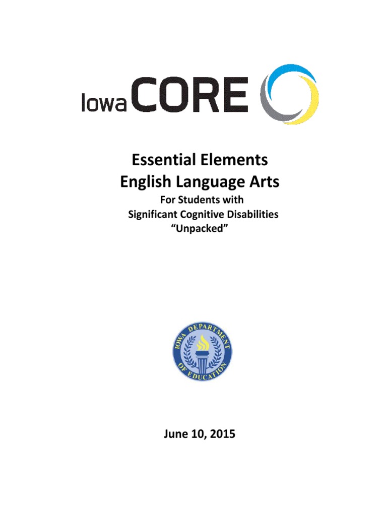 Unpacked Iowa Core Ela Essential Elements | PDF | Syllable | Reading ...