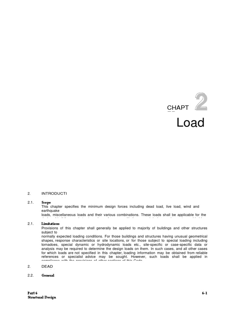 BNBC Chapter 2 6 | PDF | Structural Load | Framing (Construction)