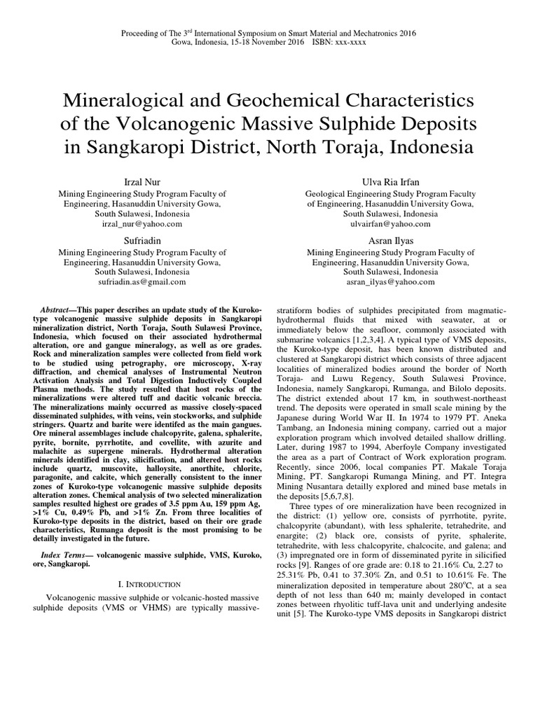 Nur 16, Min & Geochem Sangkaropi | PDF | Minerals | Geology