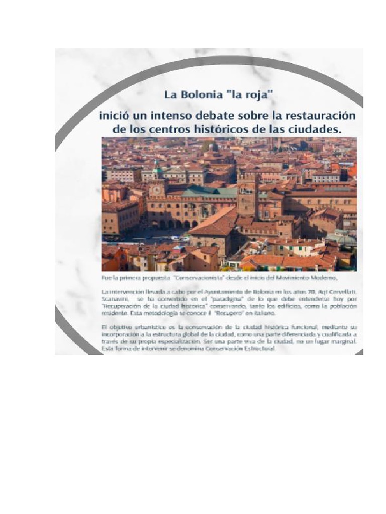 Uando El Plan de Bolonia Era Una Referencia Urbanística | PDF | Italia ...