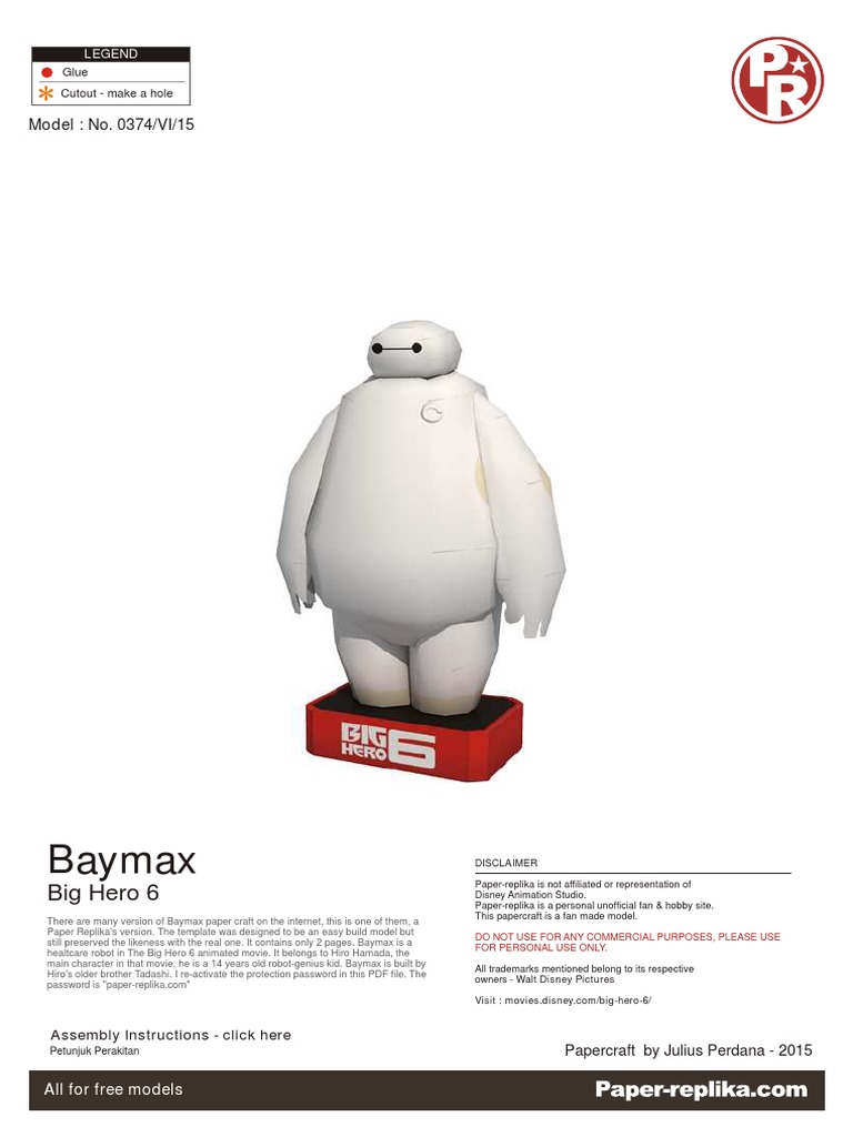Baymax Papercraft Template Guide | PDF