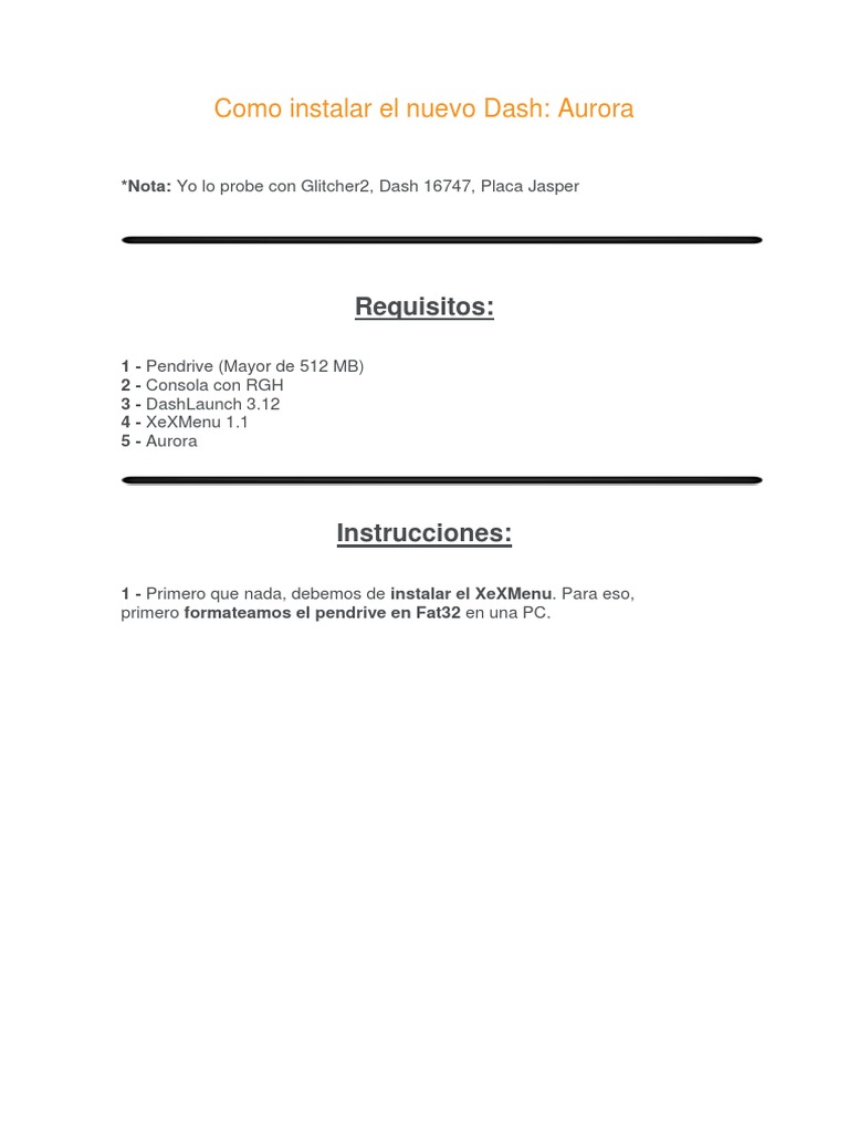 Como Instalar El Nuevo Dash | PDF