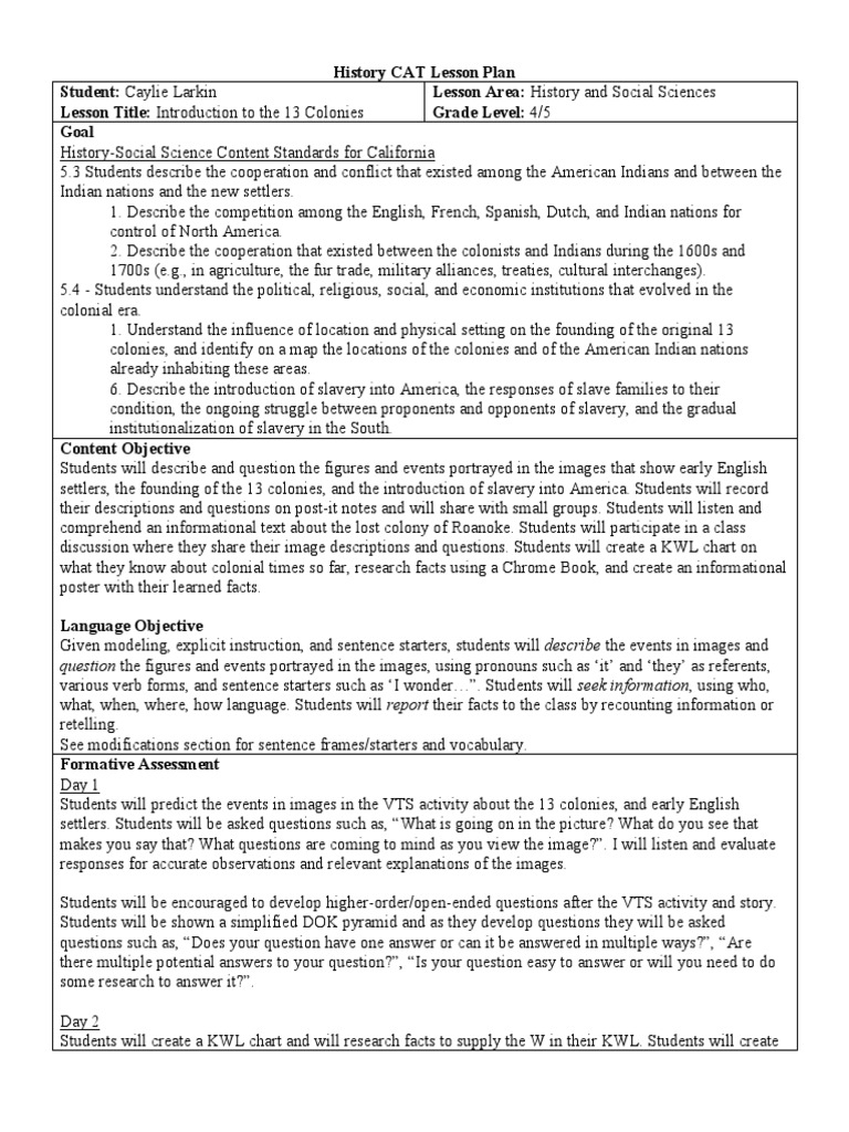 Intro to 13 Colonies for Grades 4/5 | PDF | Roanoke Colony | Native ...