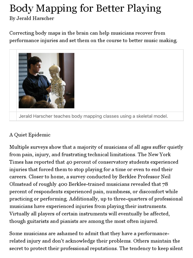 Body Mapping for Musicians' Health | PDF | Hand | Shoulder