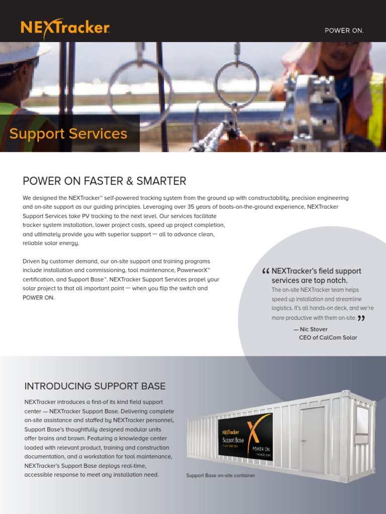 NEXTracker Support Services MKT 000040 Rev A.X | PDF | Computing And ...