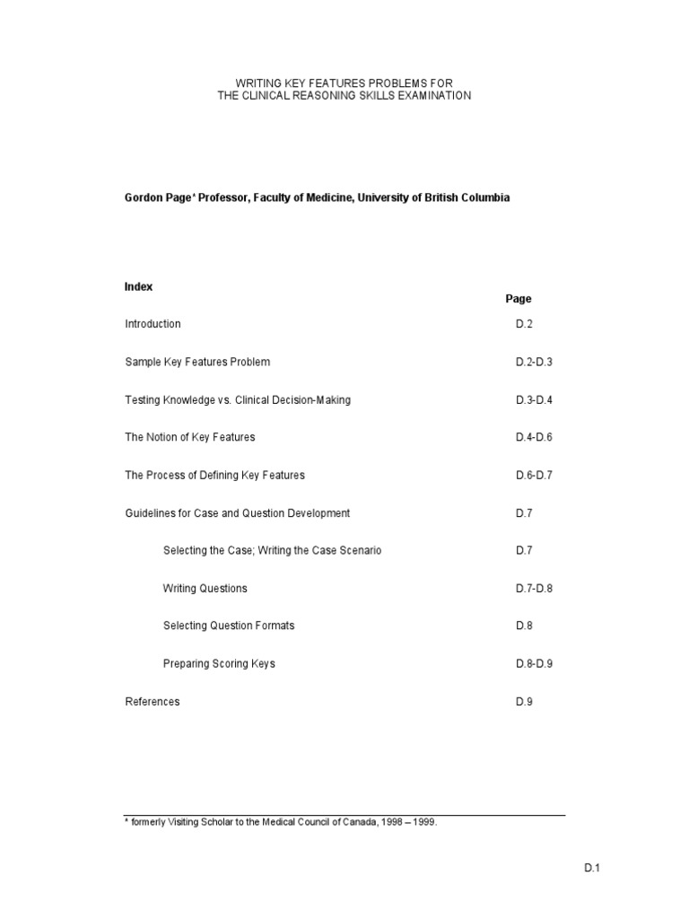 Writing KeyFeatures | PDF | Competence (Human Resources) | Test ...