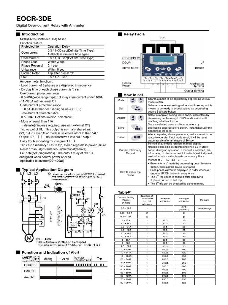 Digital Over-current Relay Guide | PDF | Relay | Electrical Resistance ...