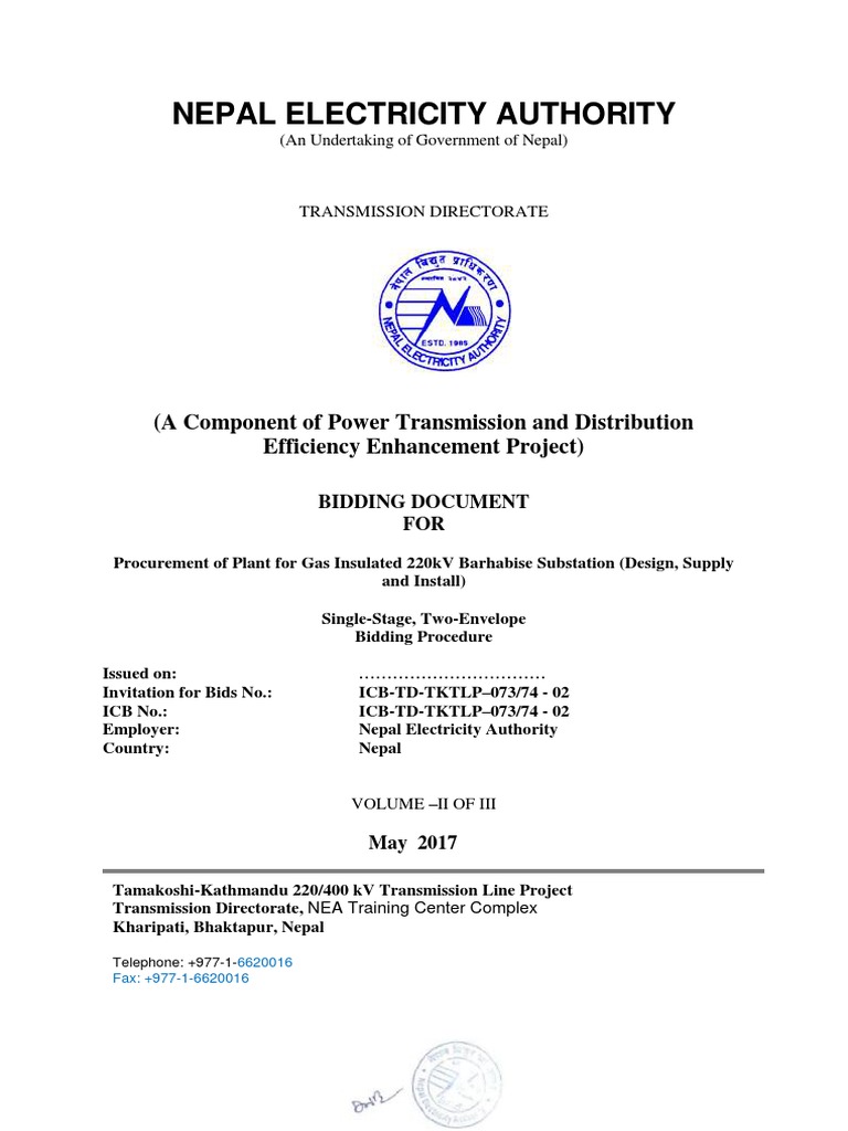 220 /400 KV Power SS Volume II | PDF | Electrical Substation | Switch